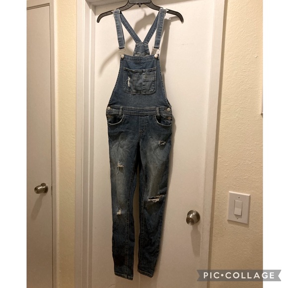 RSQ | Jeans | Rsq Skinny Distressed Ripped Overalls | Poshmark